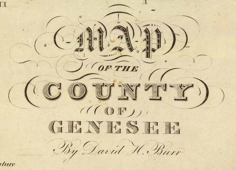 1829 Map of Genesee County New York - Etsy