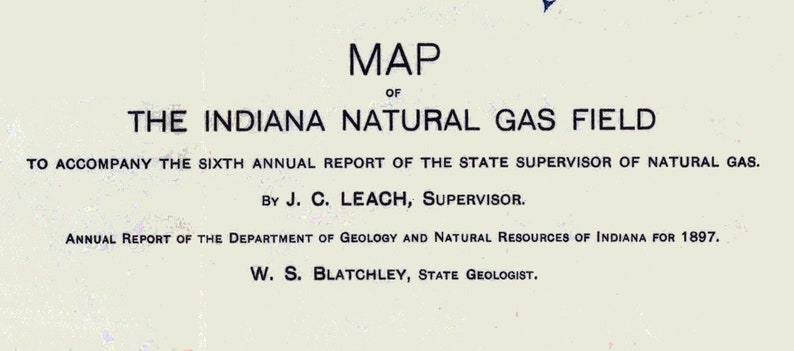 1897 Map of the Indiana Natural Gas Field - Etsy
