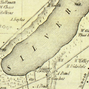 1853 Map of Silver Lake New York Wyoming County - Etsy