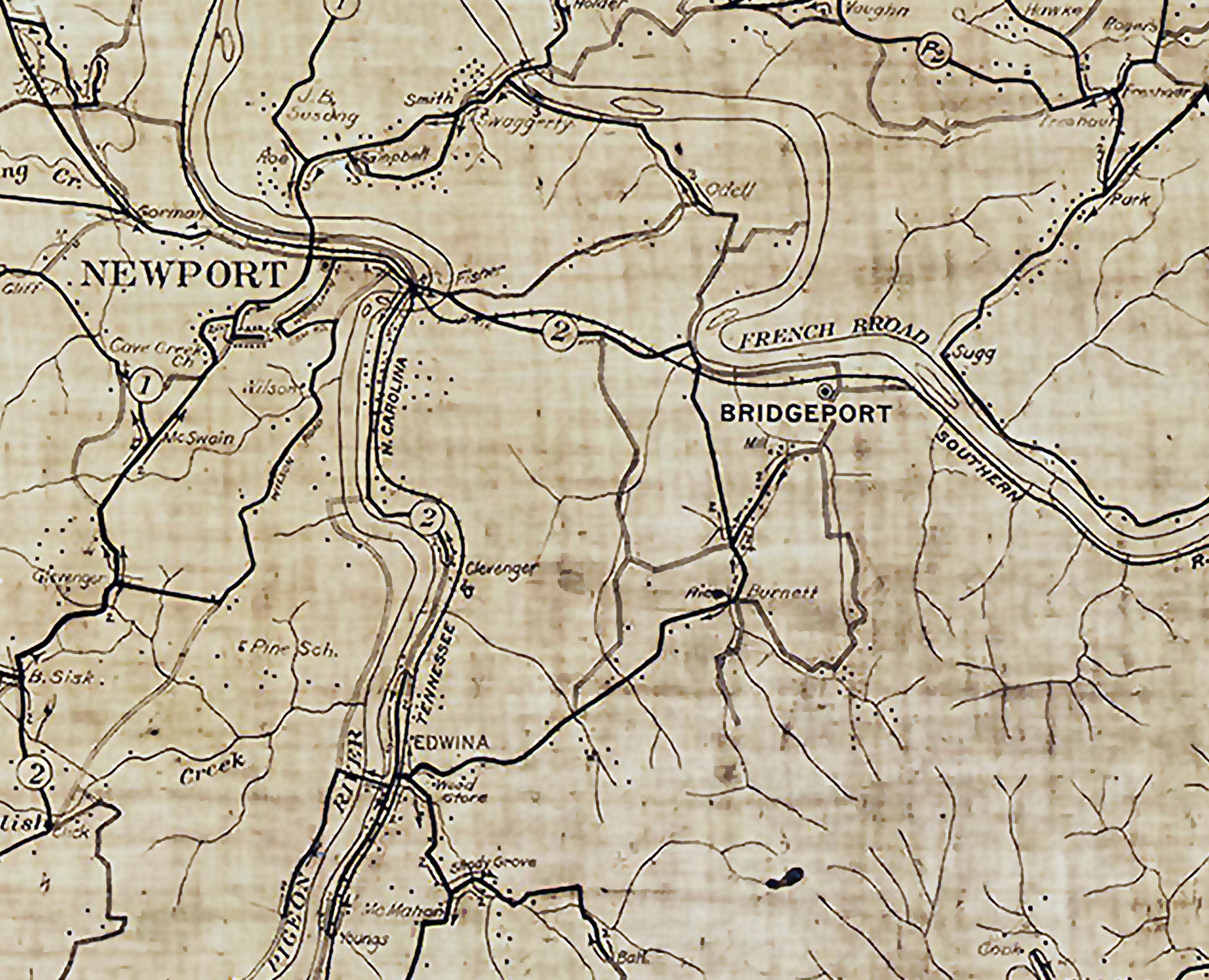 1930 Map of Cocke County Tennessee - Etsy