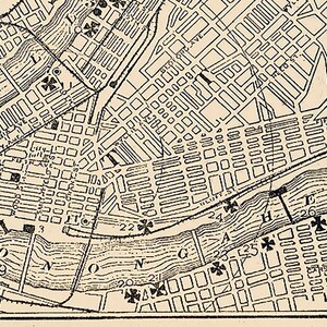 1879 Map of Pittsburgh Pennsylvania Furnaces Mills Steel Works - Etsy