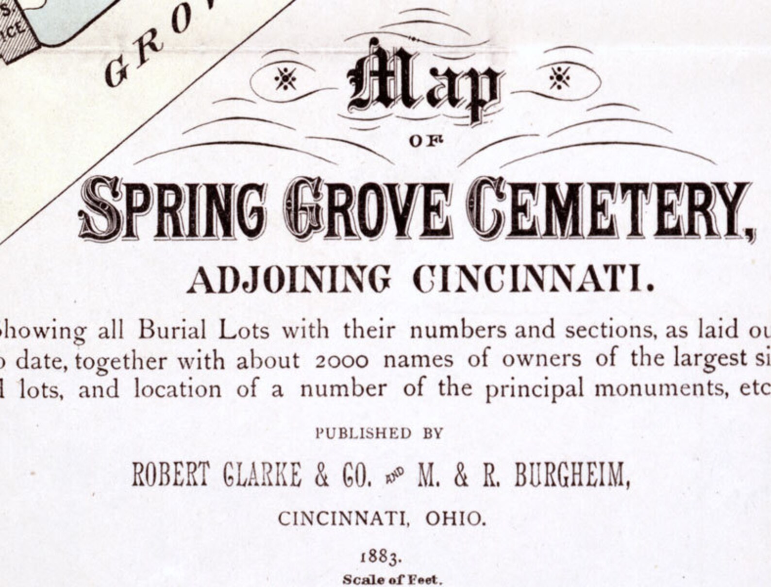 1883 Map of Spring Grove Cemetery Cincinnati Hamilton County | Etsy