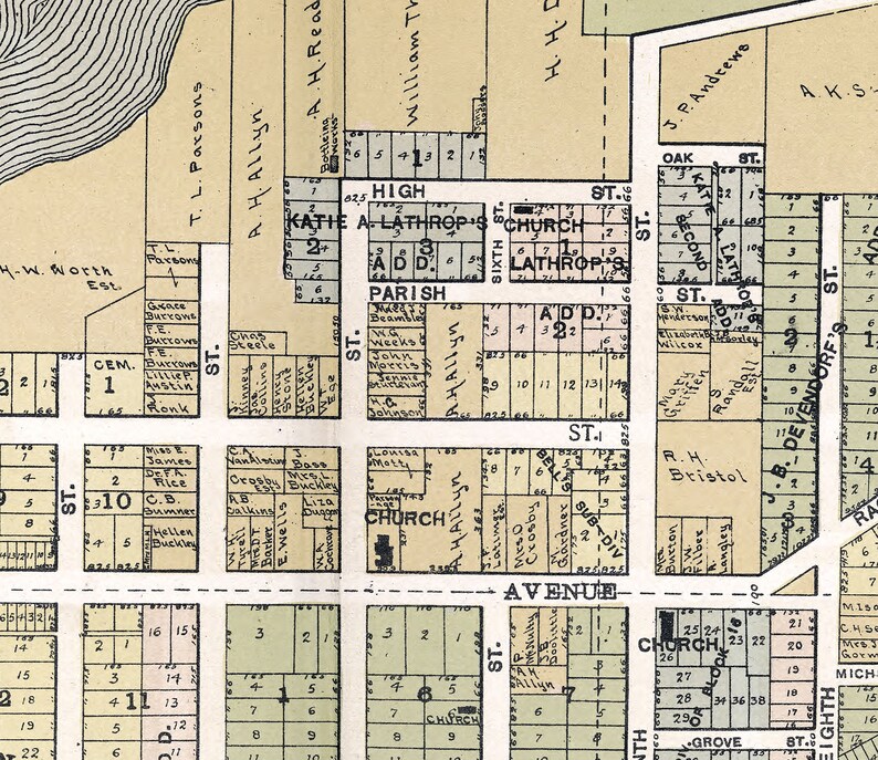 1907 Town Map of Delavan Walworth County Wisconsin - Etsy