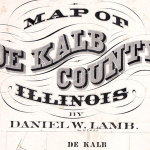 1860 Farm Line Map of De Kalb County Illinois - Etsy