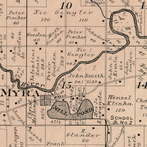 1915 Map of Trenton Township Washington County Wisconsin - Etsy