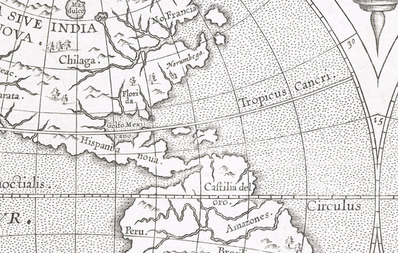 1597 Map of the World | Etsy