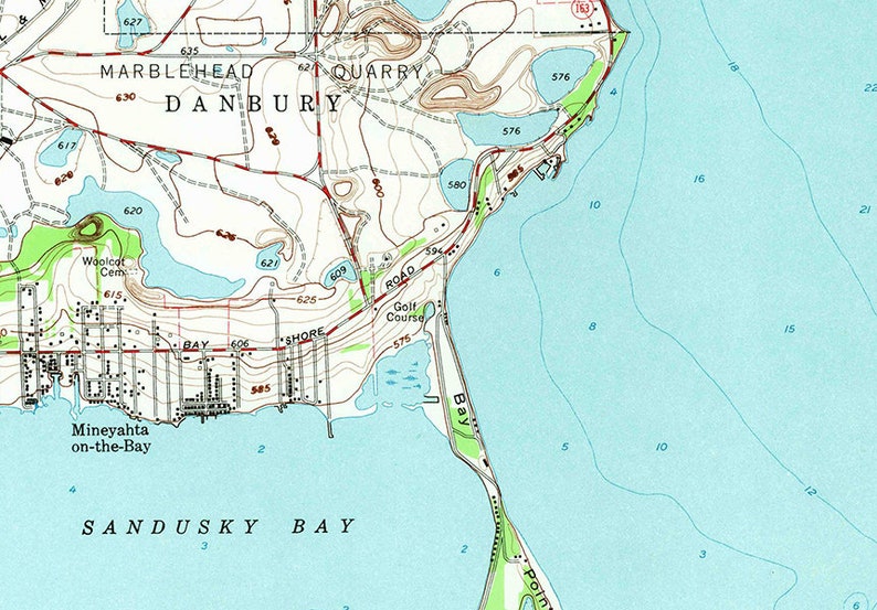 1959 Topo Map of Kelleys Island Ohio Lake Erie Islands - Etsy