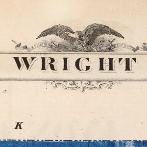 1875 Map of Wright County Iowa - Etsy