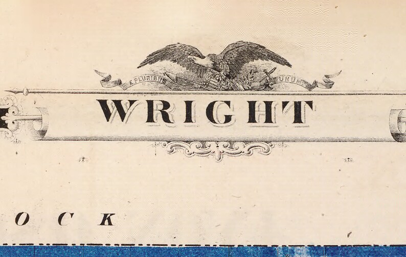 1875 Map of Wright County Iowa - Etsy