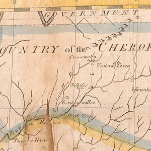 1831 Map of Southern Georgia Showing Indian Lands - Etsy