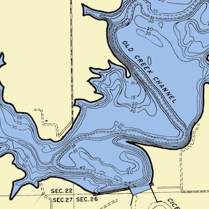 1959 Map of Morse Reservoir Hamilton County Indiana - Etsy