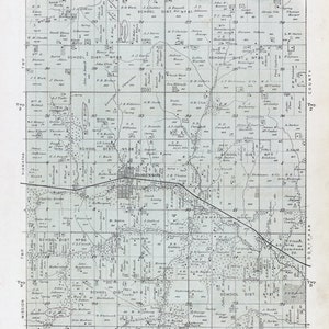 1887 Map of Robinson Township Brown County Kansas - Etsy
