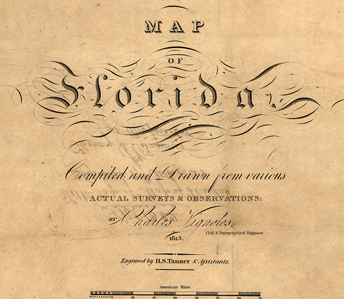 1823 Map of Florida - Etsy