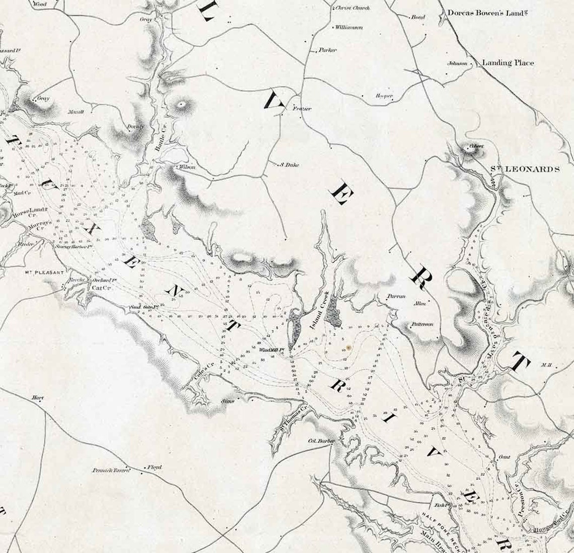 1857 Map of Patuxent & Saint Marys Rivers Maryland - Etsy