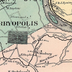 1872 Map of Perry Township Fayette County PA - Etsy