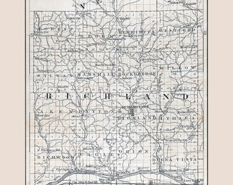 Richland County Map - Etsy