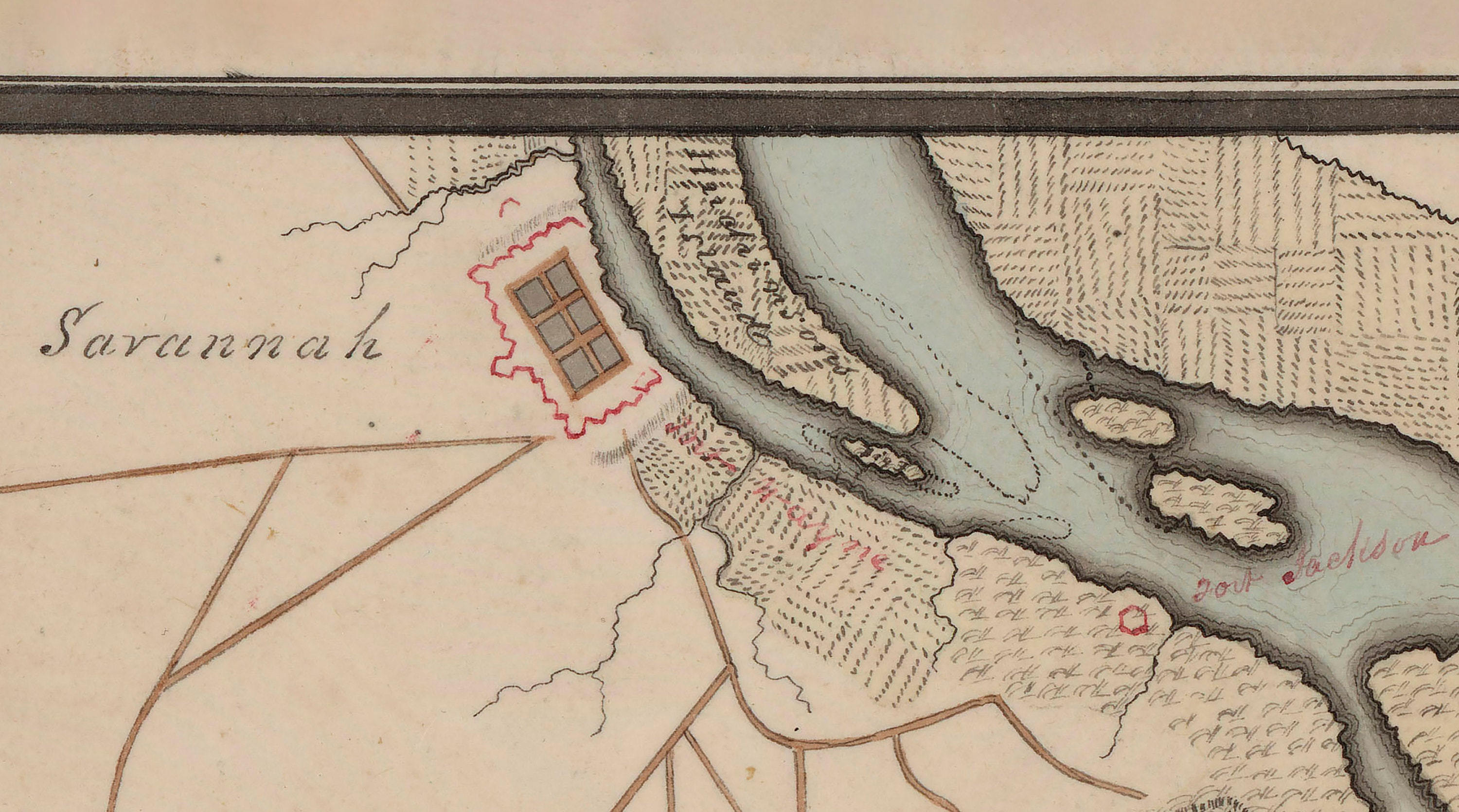 1815 Map of the City and River of Savannah Georgia - Etsy