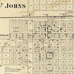 1864 Map of Clinton and Gratiot County Michigan - Etsy