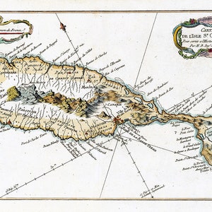 1754 Map of St Christopher - Etsy