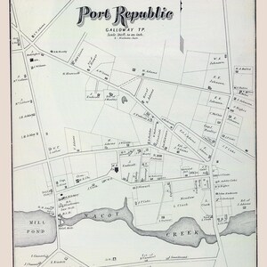 1878 Map of Port Republic New Jersey - Etsy