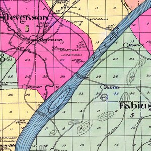 1907 Map of Jackson County Alabama - Etsy