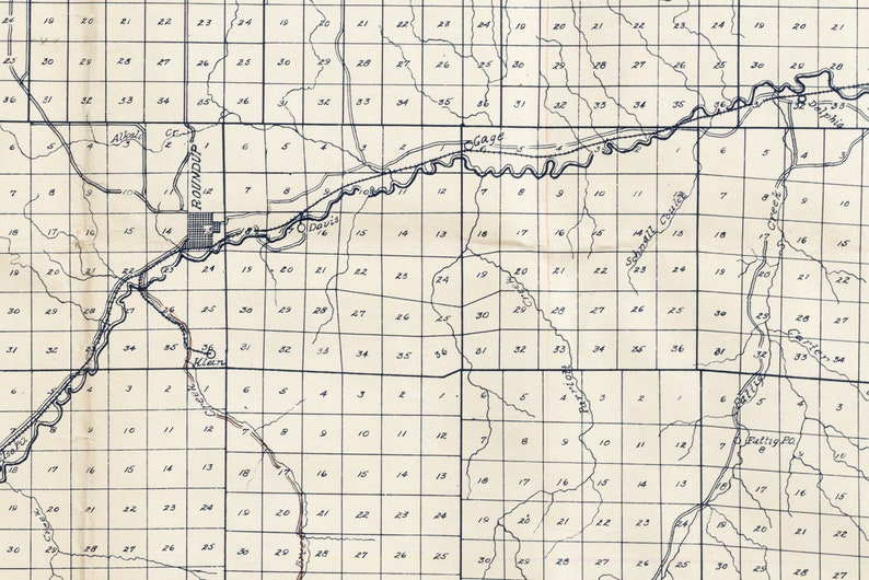 1911 Map of Musselshell County Montana - Etsy