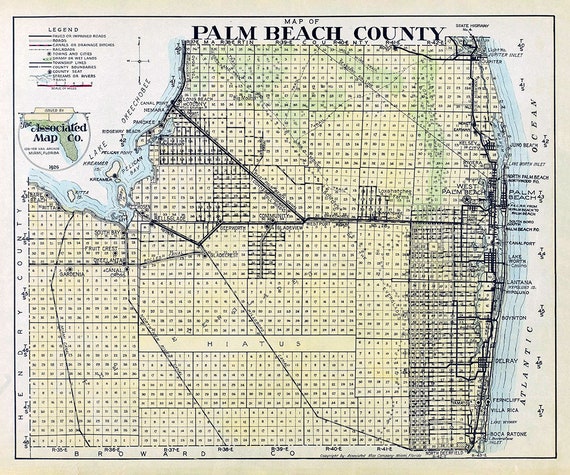 South Palm Beach County Map Current Canal Network Of South Florida
