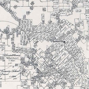 1879 Farm Line Map of Kerr County Texas - Etsy