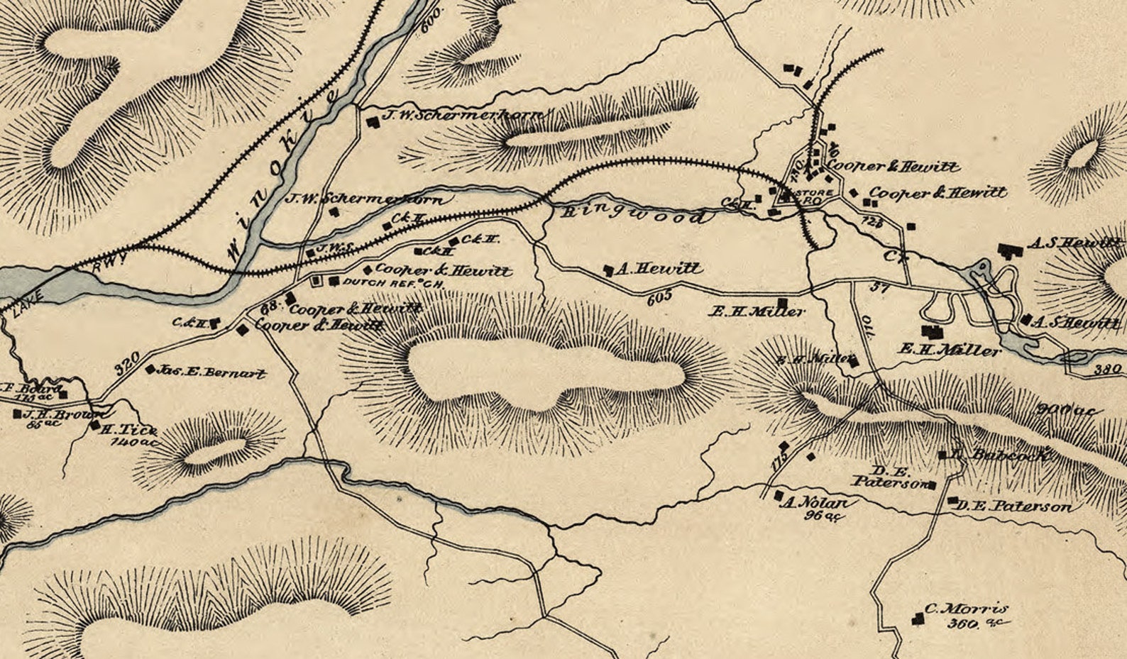 1877 Map of Pompton Township Passaic County New Jersey - Etsy