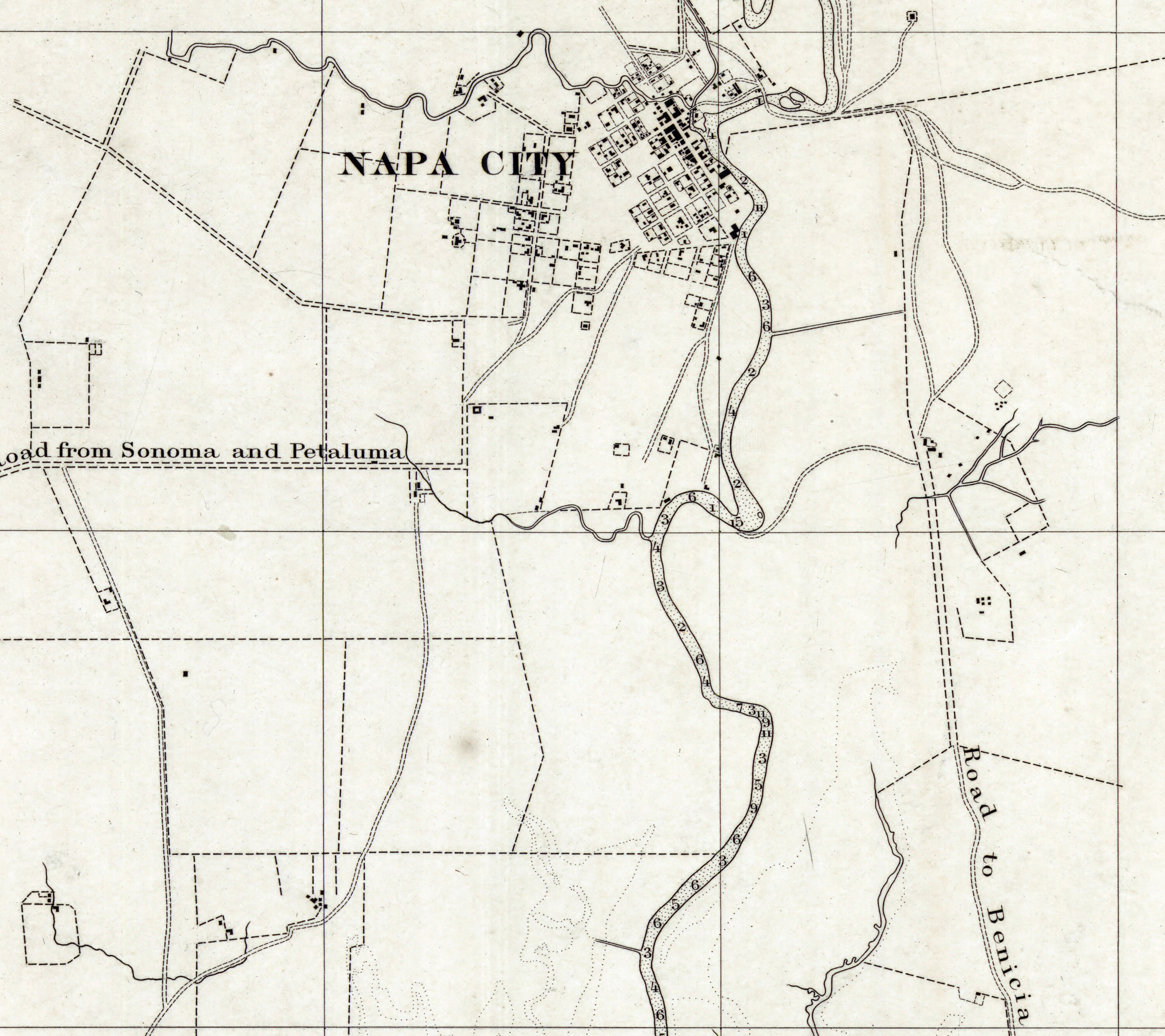 1882 Nautical Chart of Petaluma and Napa Creeks California - Etsy