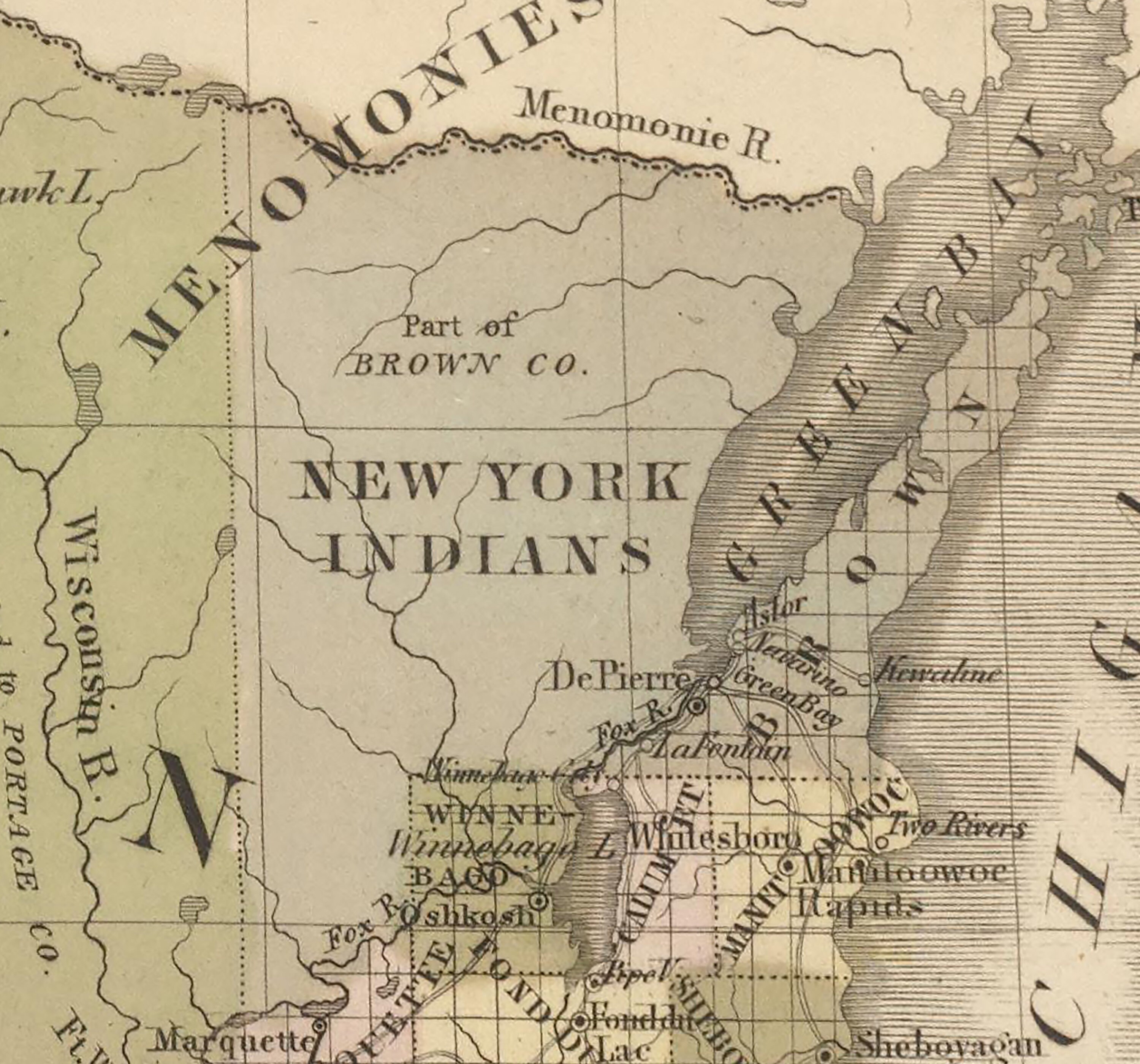 1848 Map of Wisconsin and Iowa - Etsy
