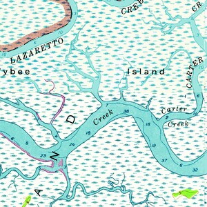 1976 Map of Tybee Island Georgia Savannah Beach - Etsy