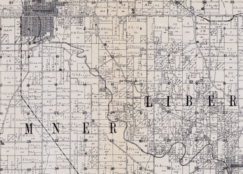 1900 Map of Buchanan County Iowa | Etsy