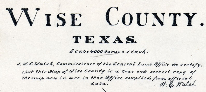 1879 Map of Wise County Texas | Etsy