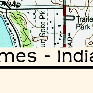 1980 Map of Lake James Indiana - Etsy