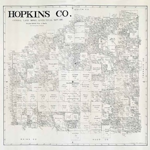 1885 Farm Line Map of Hopkins County Texas - Etsy