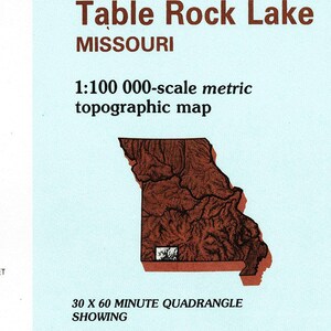 1985 Map of Table Rock Lake Missouri - Etsy