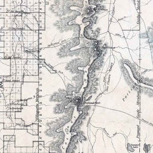 1861 Diagram Map of Oregon - Etsy