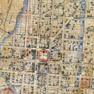 1854 Map of the City of Ann Arbor Washtenaw County Michigan - Etsy
