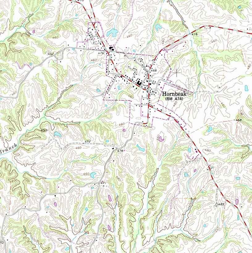 1964 Topo Map of Hornbeak Tennessee Elbridge - Etsy