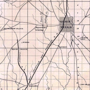 1884 Map of Butler County Alabama - Etsy