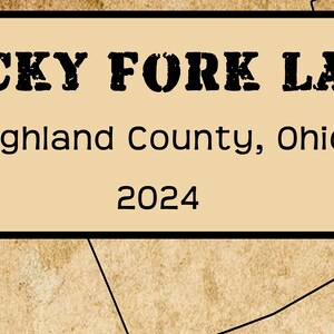 2024 Map of Rocky Fork Lake Highland County Ohio - Etsy Canada