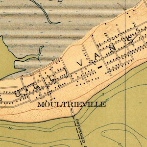 1919 Map of Sullivans Island South Carolina Fort Moultrie - Etsy
