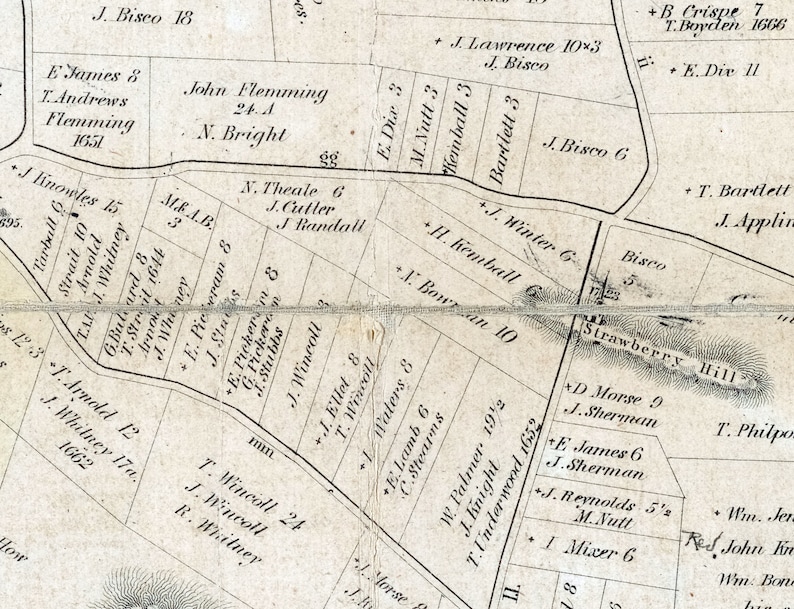 1855 Map of Watertown Massachusetts - Etsy