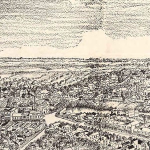 1898 Panoramic Map of Edinboro Pennsylvania - Etsy