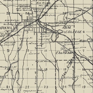 1909 Map of Oktibbeha County Mississippi - Etsy