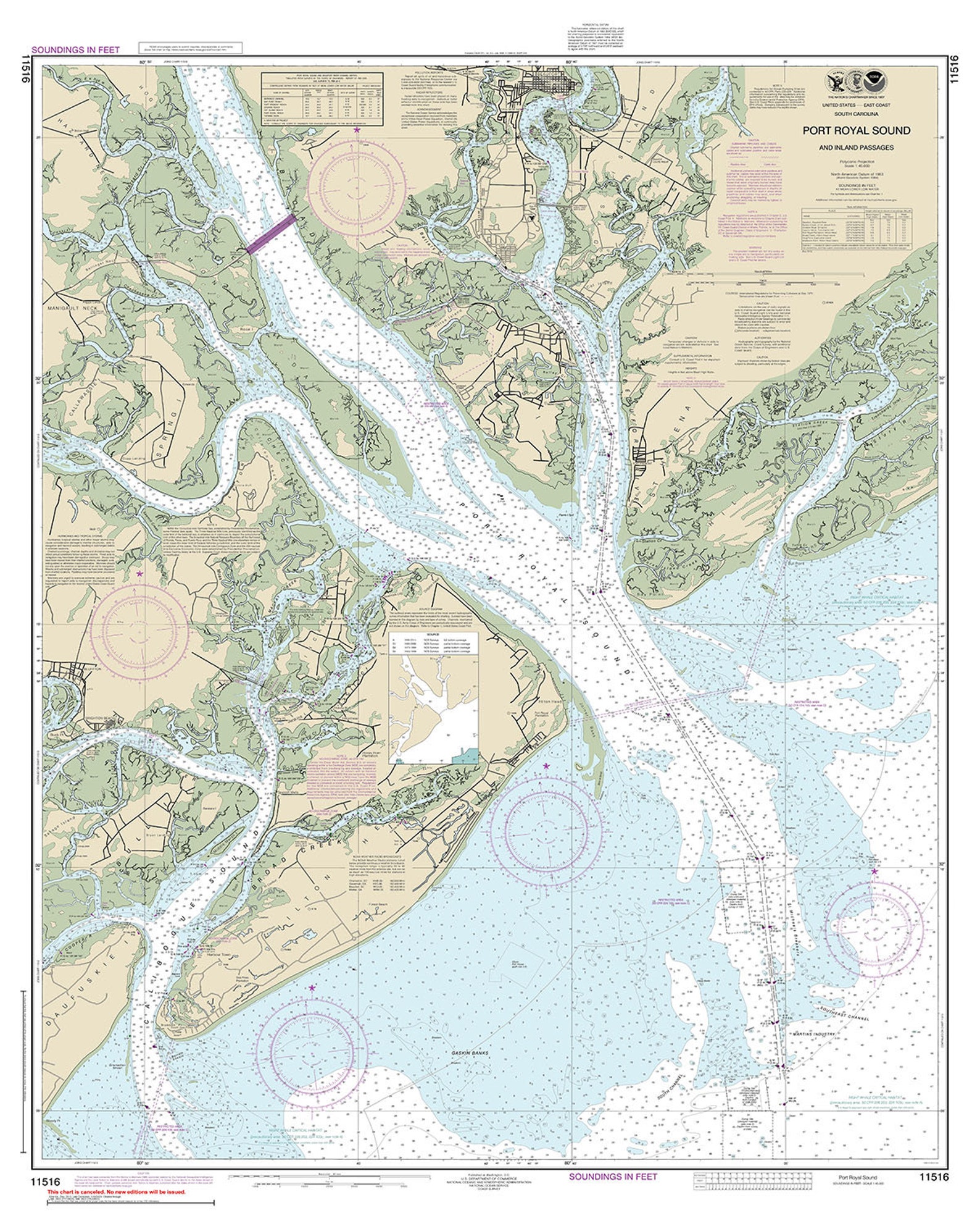 2023 Nautical Chart of Port Royal Sound and Inland Passages South ...