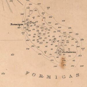 1843 Map of the Azores Santa Maria and Formigas Islands - Etsy