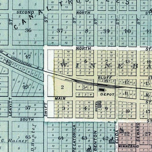 1886 Town Map of Winnebago Illinois - Etsy