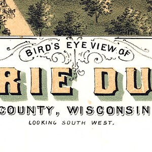 1870 Panoramic Map of Prairie Du Sac Sauk County Wisconsin - Etsy
